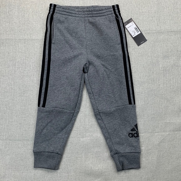 adidas | Bottoms | Adidas Little Boys Core 3 Stripes Joggers Size 4 ...